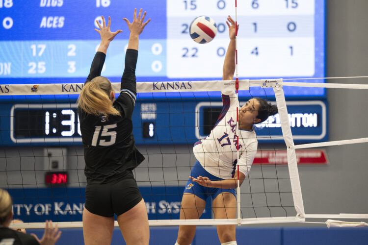 Kansas drops Jayhawk Classic finale in straight sets against No. 9 ...